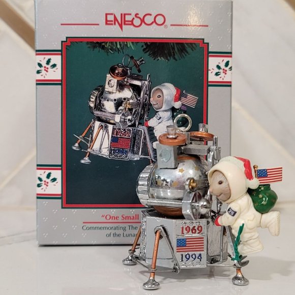 Enesco | Holiday | Enesco Christmas Ornament One Small Step 25th Anniv ...